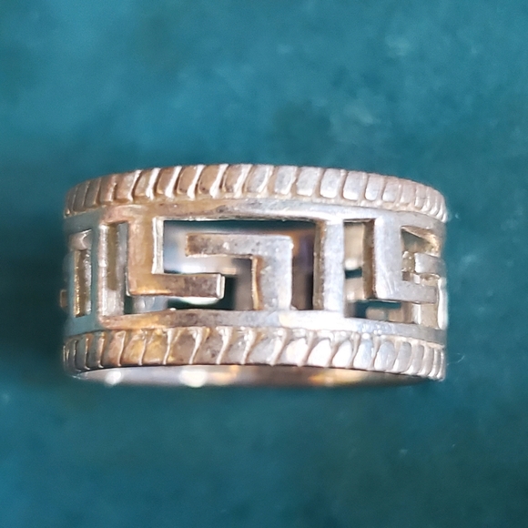 Artisan | Jewelry | 925 Sterling Silver Greek Key Design Ring | Poshmark